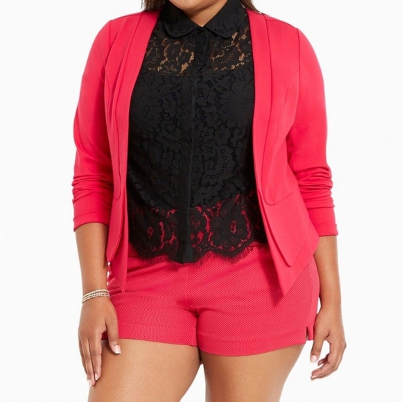 torrid | Jackets & Coats | Torrid Love Potion Pink Ponte Cutaway ...